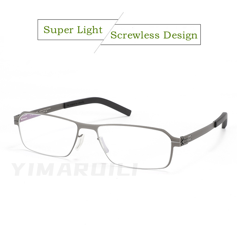 YIMARUILI Screwless Design Alloy Ultralight Retro Myopia And Hyperopia ...