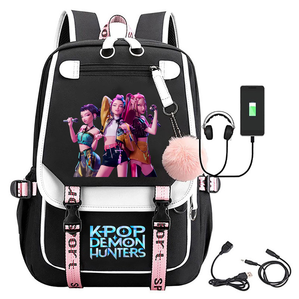 KPop Demon Hunters Backpack Huntrix World Tour Backpack Casual Rucksack ...