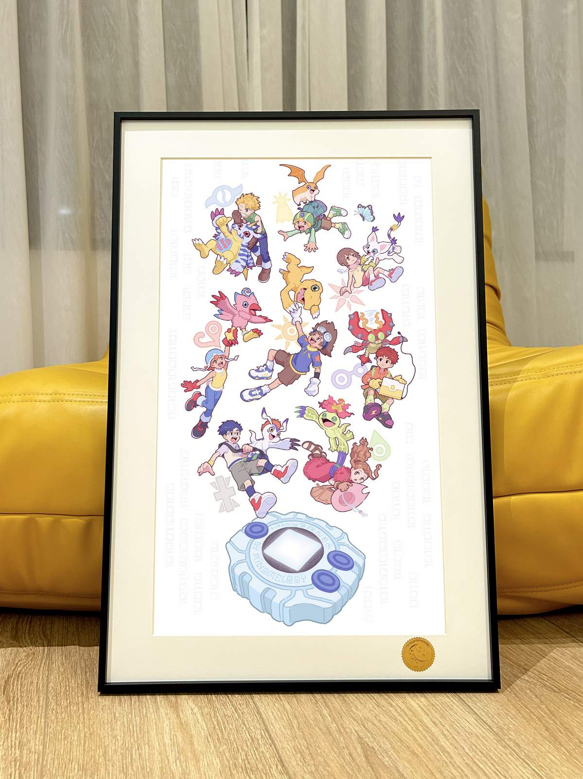 Main Characters of Digimon & Digimon Monsters & Digivice Decorative ...
