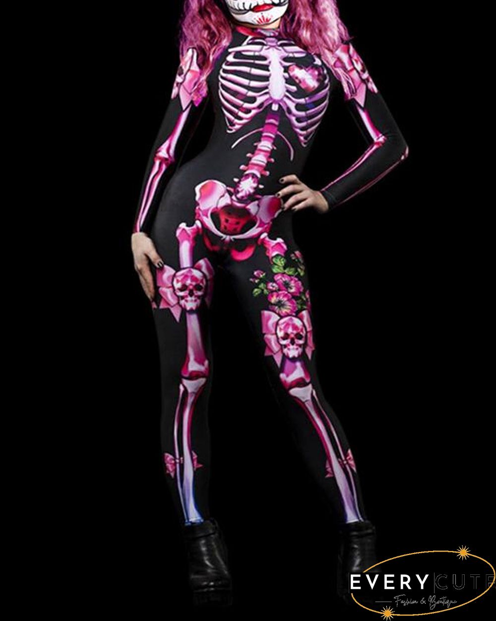 Halloween Children Costume Full body Skull Skeleton Jumpsuit