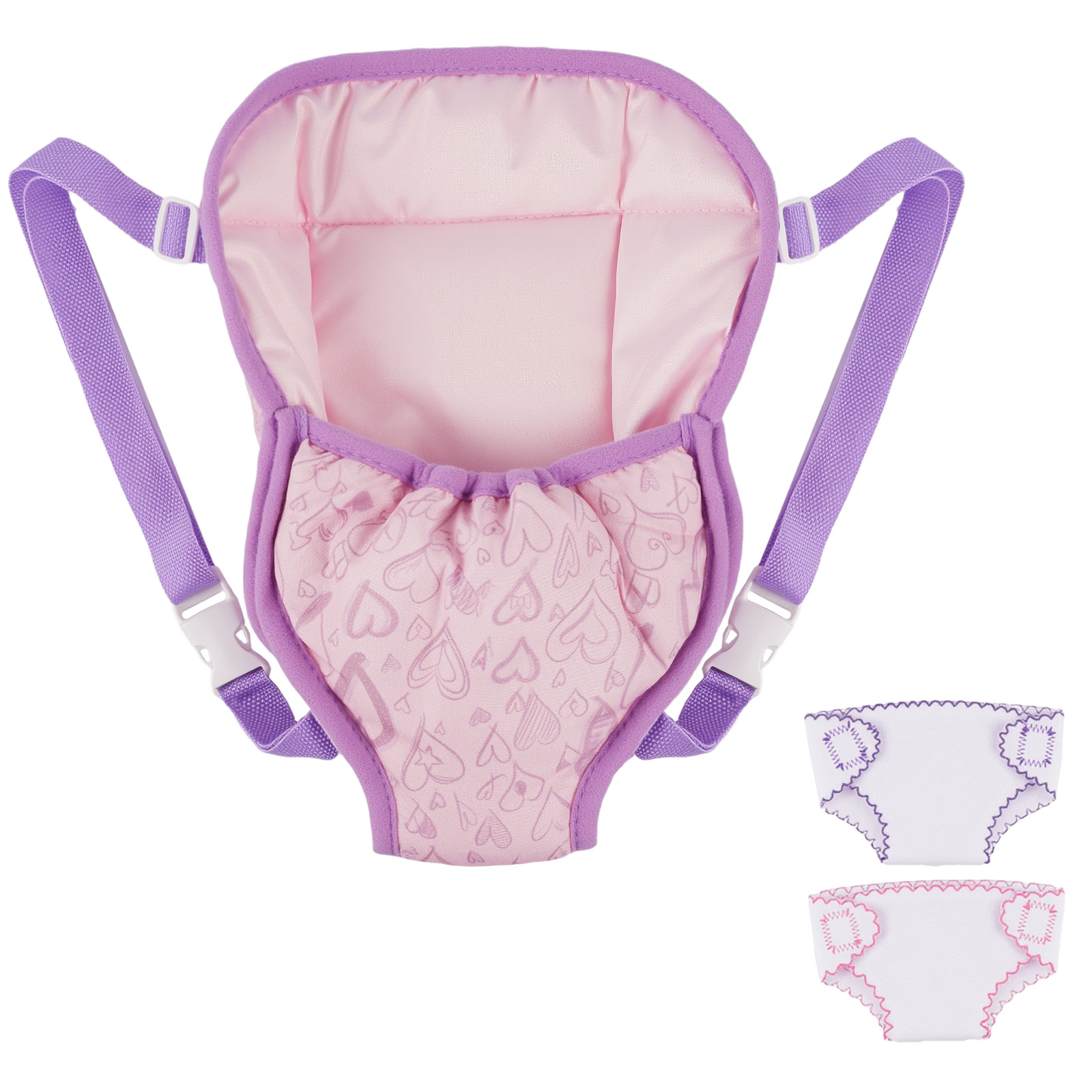 18" Purple Strap Reborn Baby Doll Accessories Set