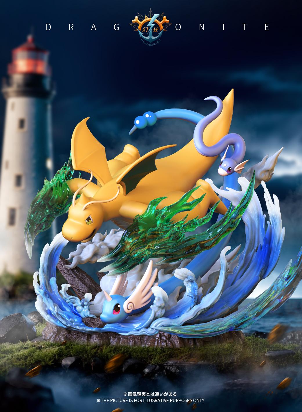 1/20 & 1/10 Scale World Zukan Evolution of Dragonite Set - Pokemon ...