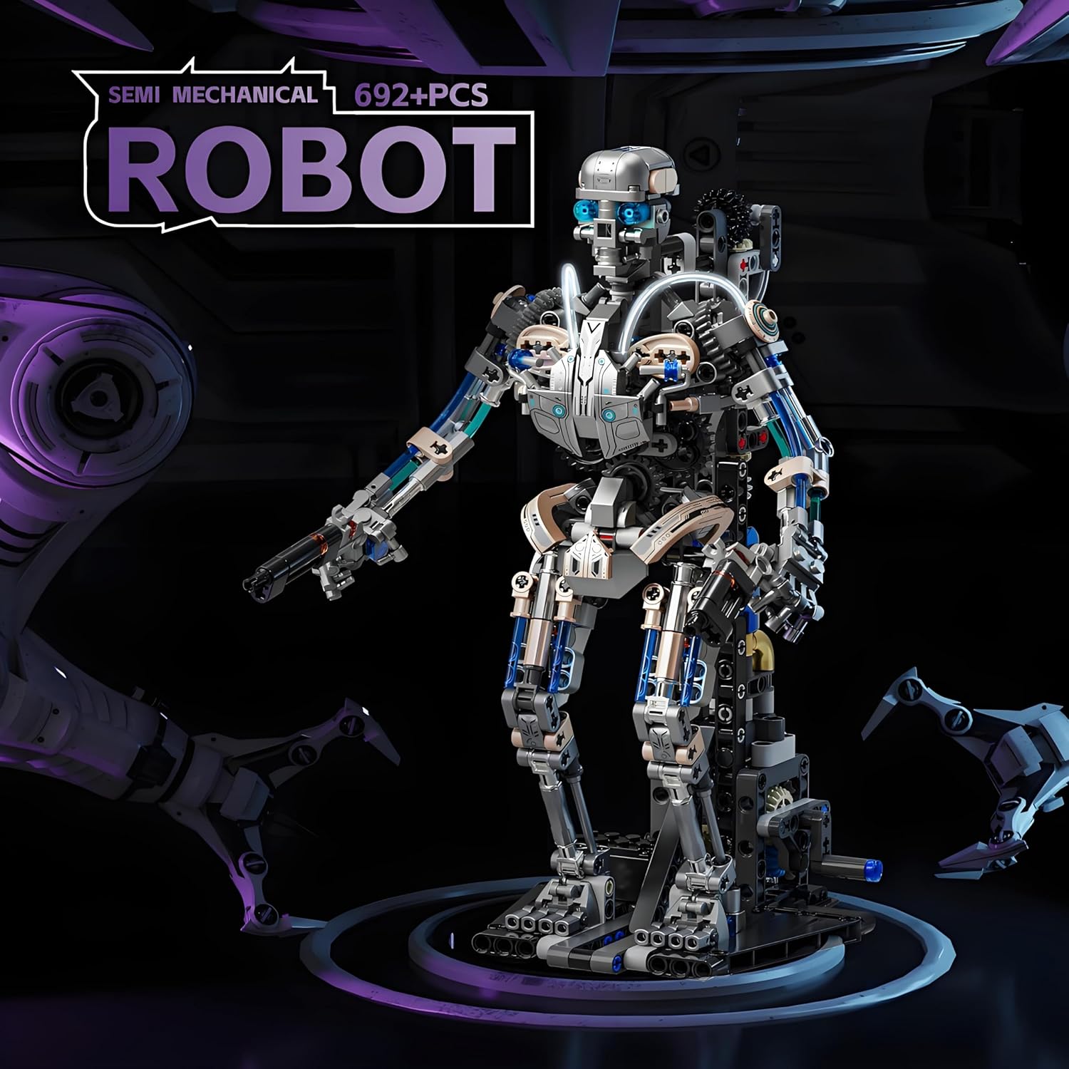 Mechanical Skeleton Robot Building Blocks Set – 692+ Pieces Articulated ...