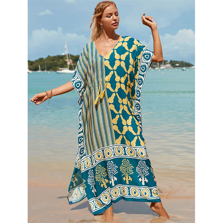 Printed Beach Holiday Cover Up - Ladylim