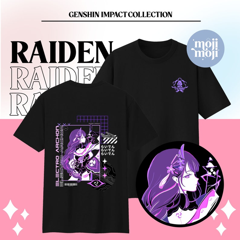 Genshin Impact Shirt Raiden Shogun Genshin T-shirt