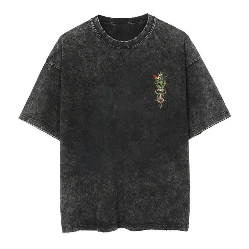 V8 Phantom Pinstripe Hot Rod Cultural Totem Men's Washed T-shirt