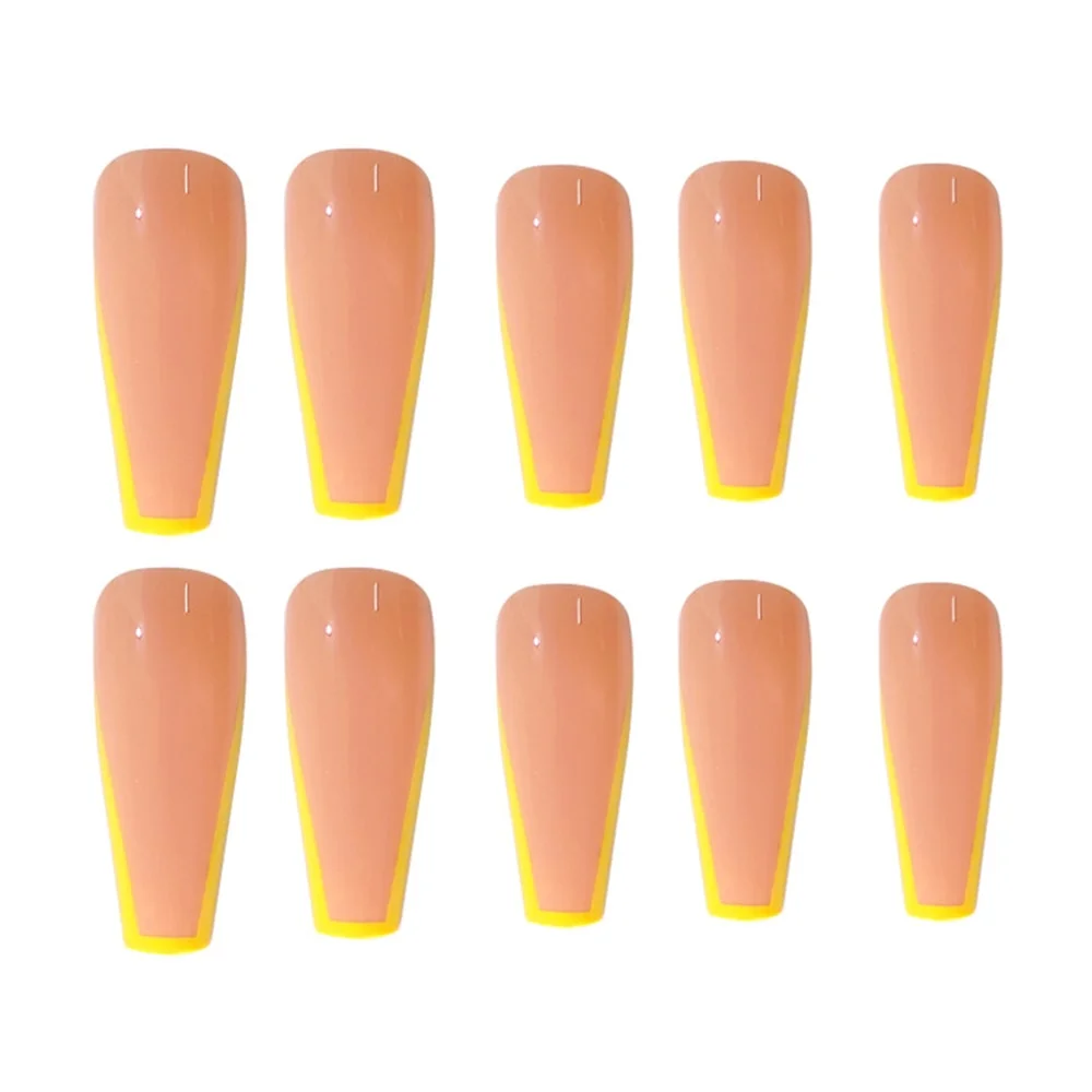 Gradient Color False Nail Tips Full Coverage Detachable Extra Long