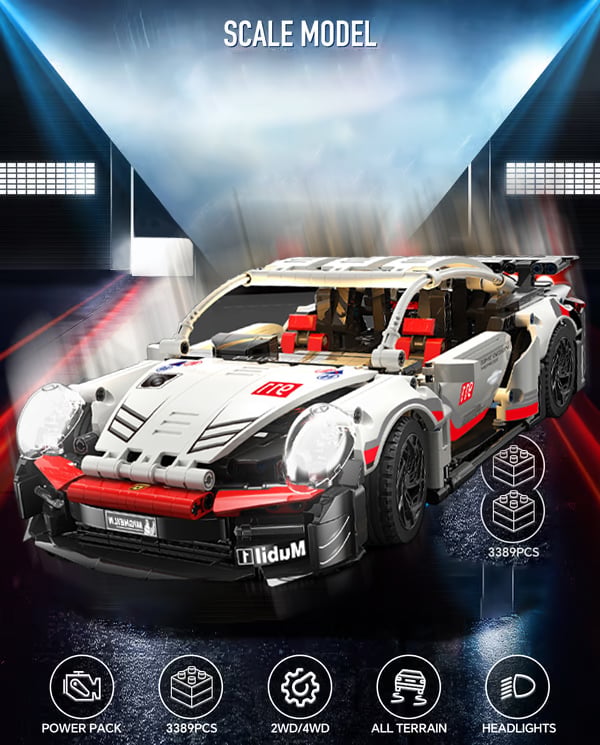 DIY Dynamic Version Super Car Building Kit with Electric Suspension ...