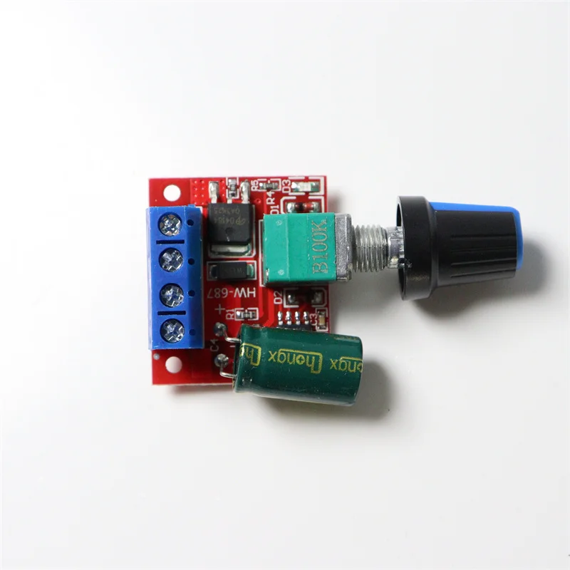 HW-687 DC 4.5V-35V 90W PWM Adjustable Drive Module 5A Motor PWM Speed Controller With Fuse ...