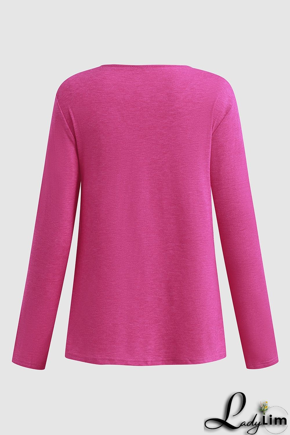 Solid Criss Cross Front T-Shirt - Ladylim