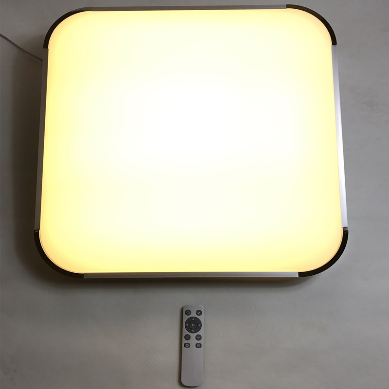 Modern 2.4G RF Remote Control Square Aluminum Acrylic LED Ceiling Lamp ...