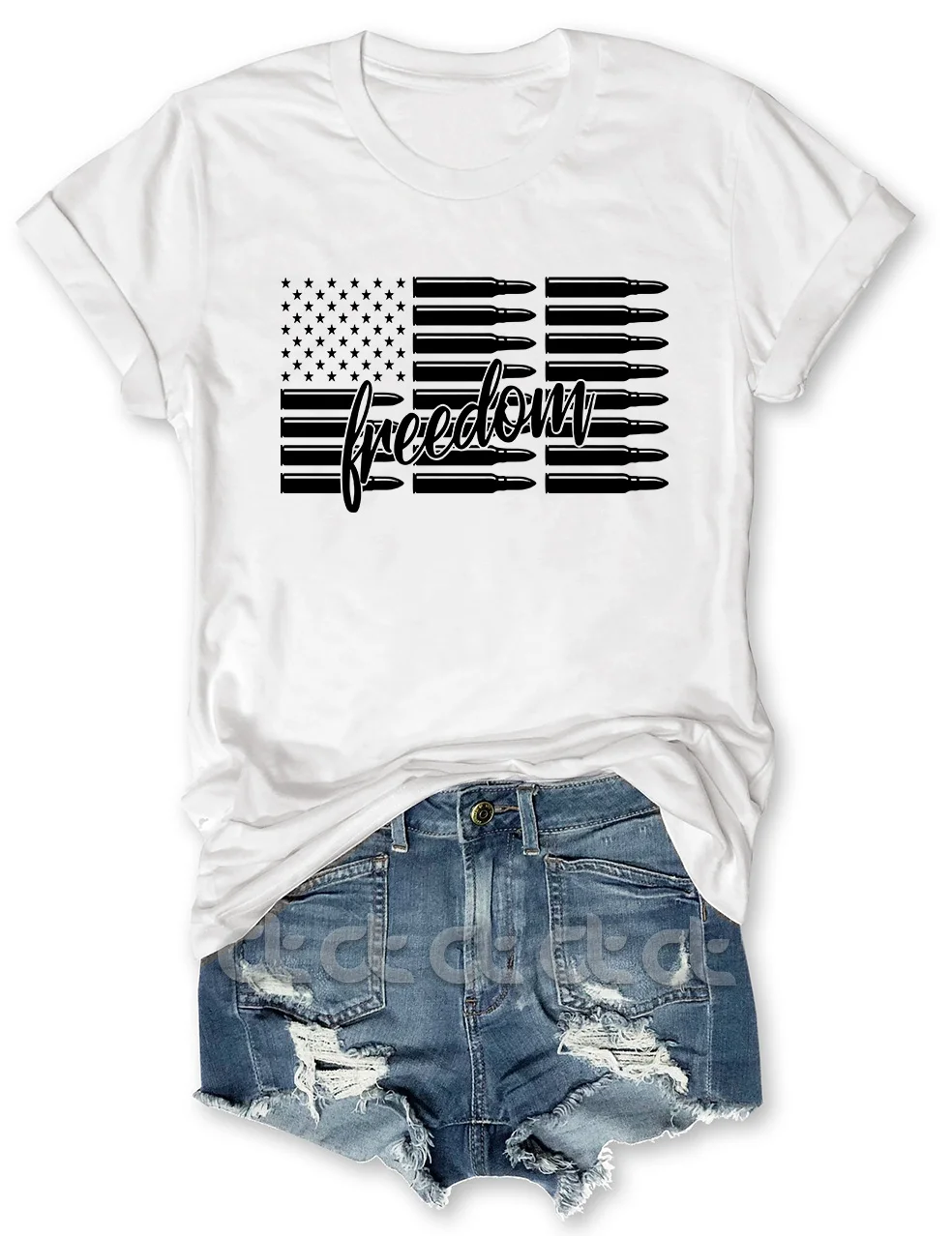 American Flag Freedom Bullets T-Shirt