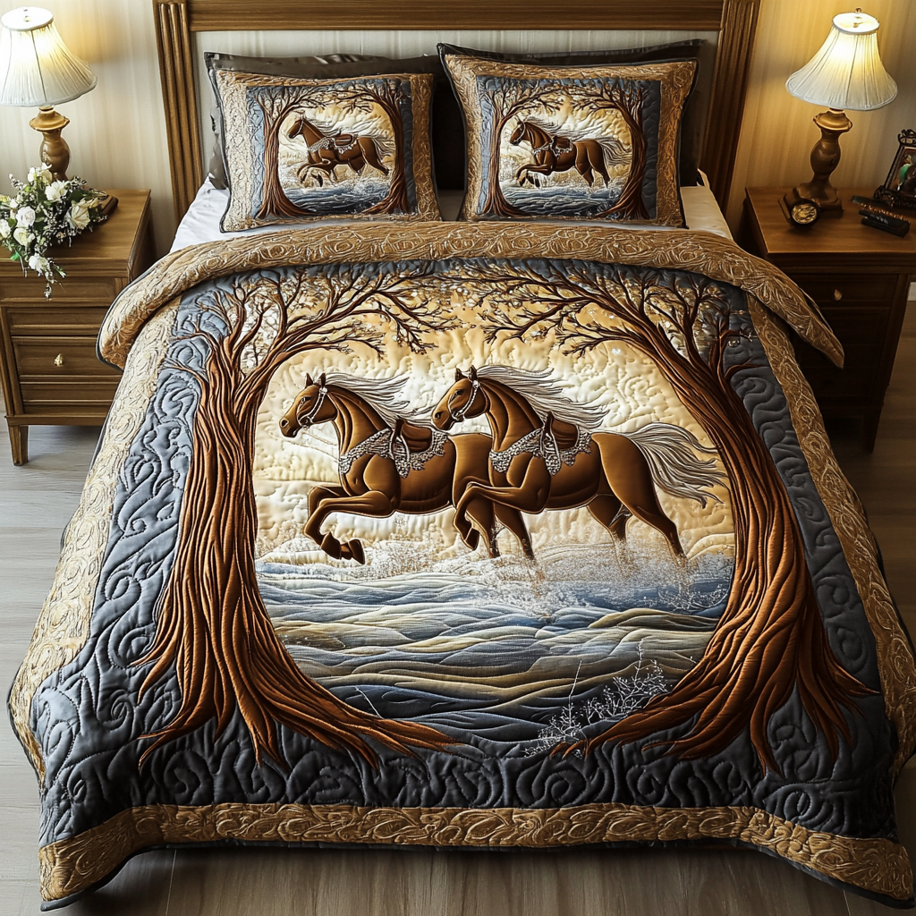Mystic Rider 3-Piece Quilted Bedding Set NCU0VH1448