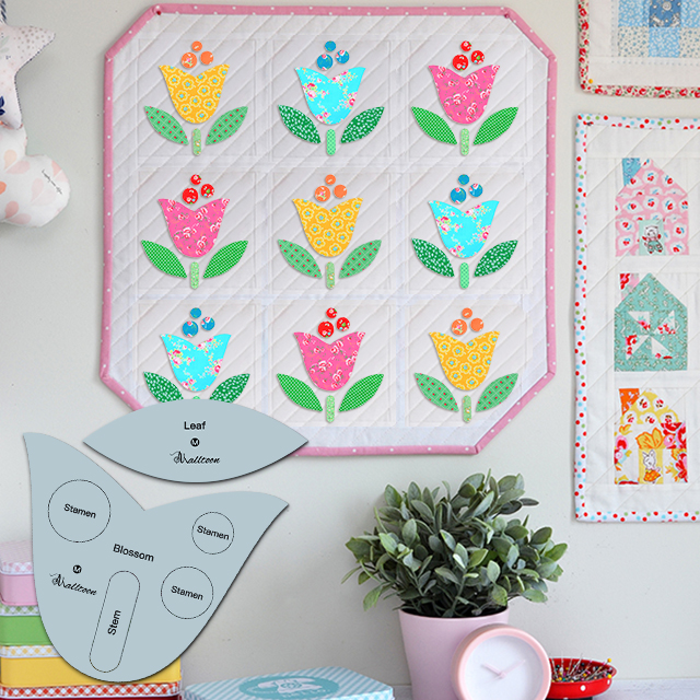 Tulip Times Quilt - Tutorial + Template Included