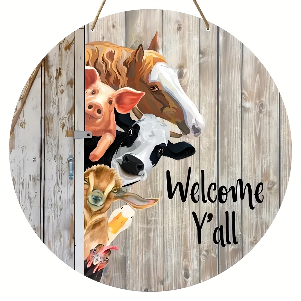 Farm Life - Round Wooden Signs(12*12Inch)