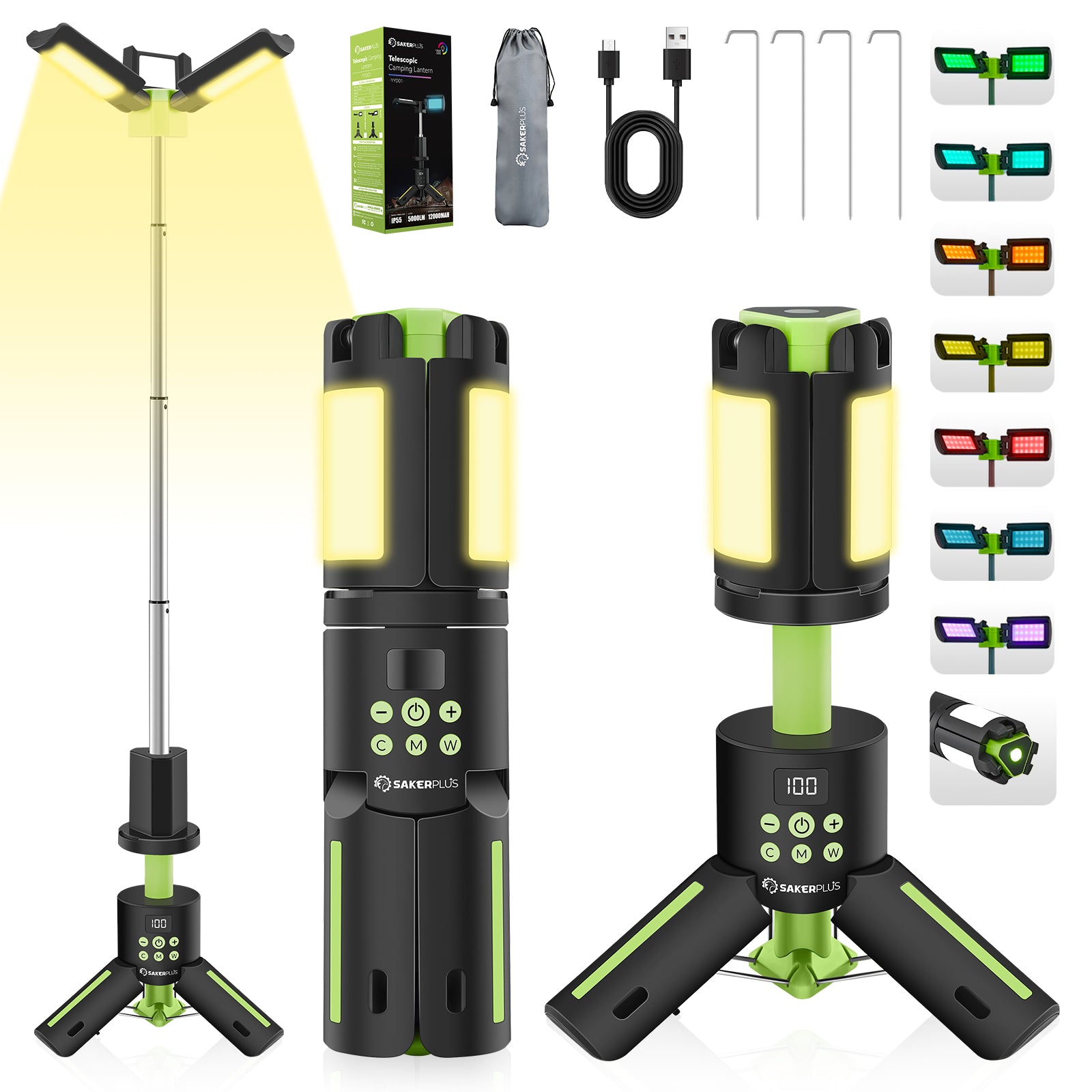 Saker Telescopic Camping Lights with Stand