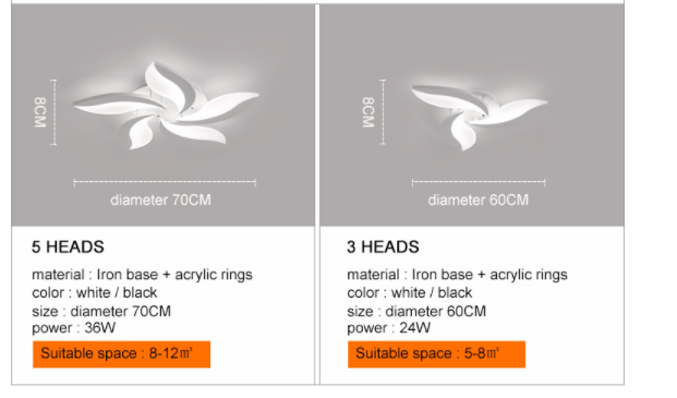 Modern LED Ceiling Lights Fixtures Living Room Hardware Acrylic ...