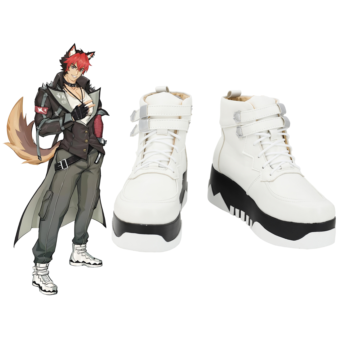 Zenless Zone Zero Komano Manato Cosplay Shoes Custom ZZZ White Boots ...
