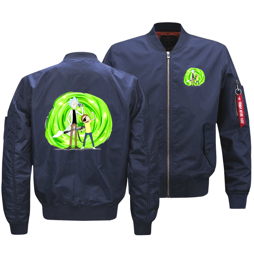 Rick and Morty Jacket Streetwear Bomber Motorcycle Coat