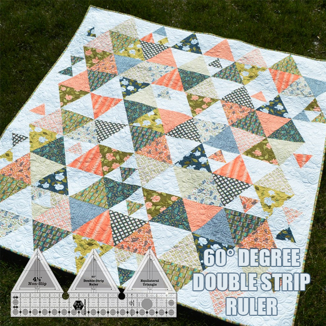 60° Degree Double Strip Ruler - With Instructions