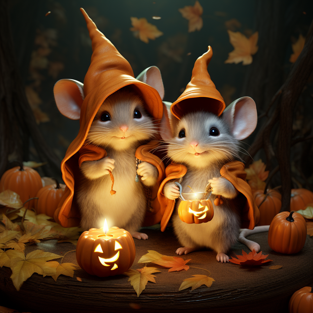 Halloween Mouse Brothers - Diamond Painting