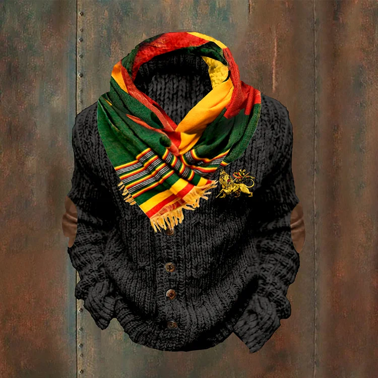 Comstylish Reggae Jah Lion Ethiopian Scarf Traditional Inspired Graphic ...