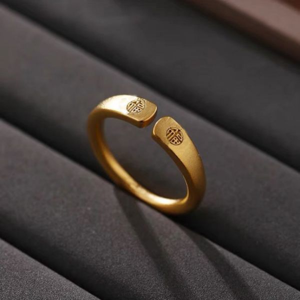 Sterling Silver Traditional Double Blessing Open End Ring