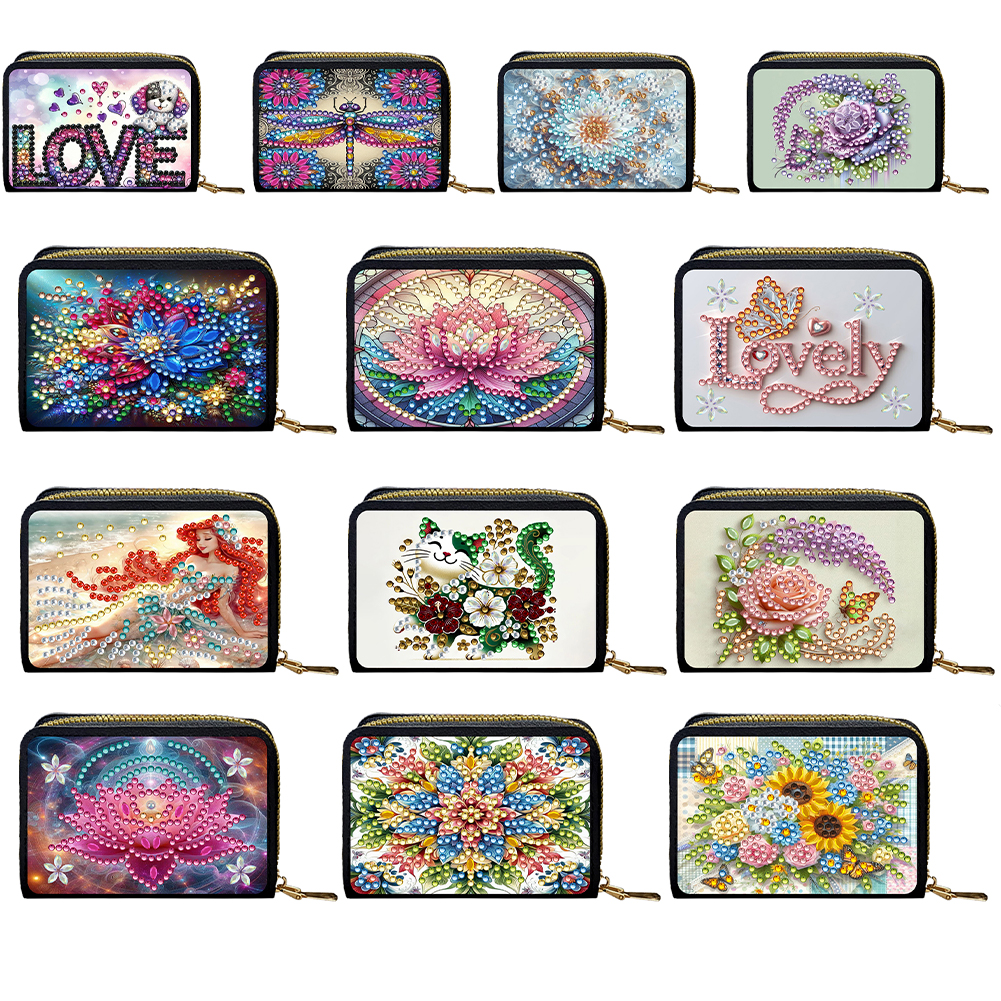 Diamond Painting Card Holder Coin Purse Diamond Art Wallet Pouch Gifts ...