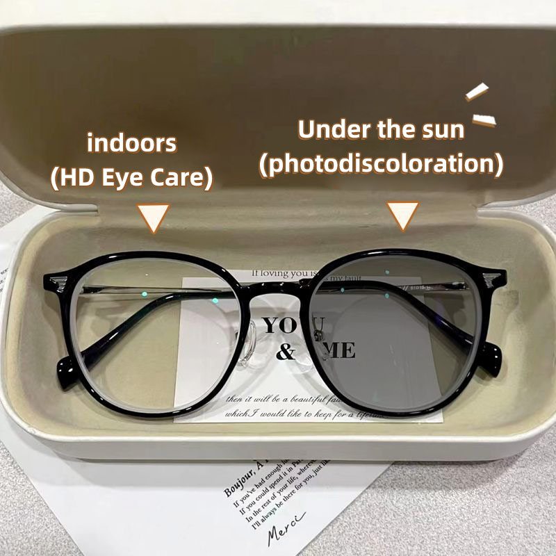 Photochromic Color Changing Myopia Glasses Women Men Unisex Ultralight ...