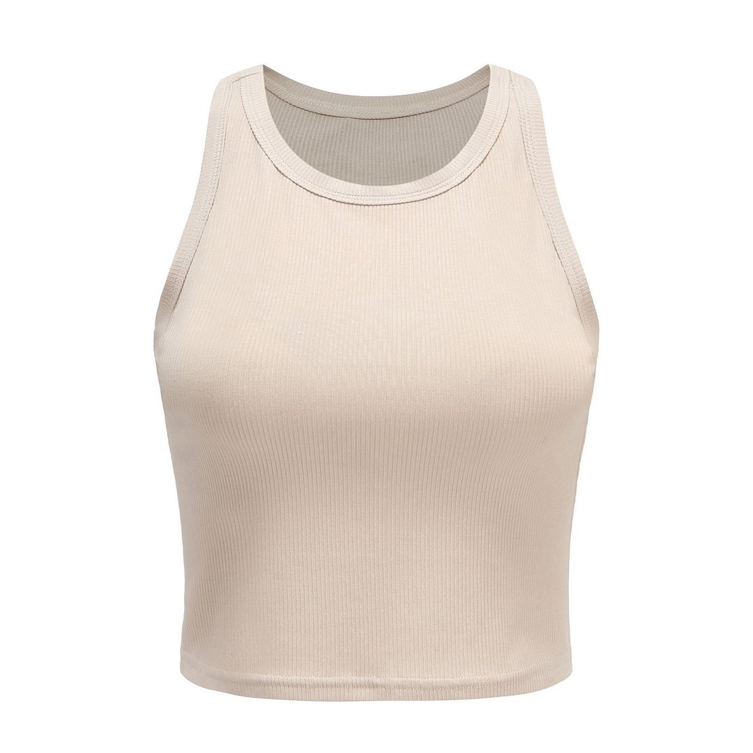 SOLID COLOR SLEEVELESS TANK TOP