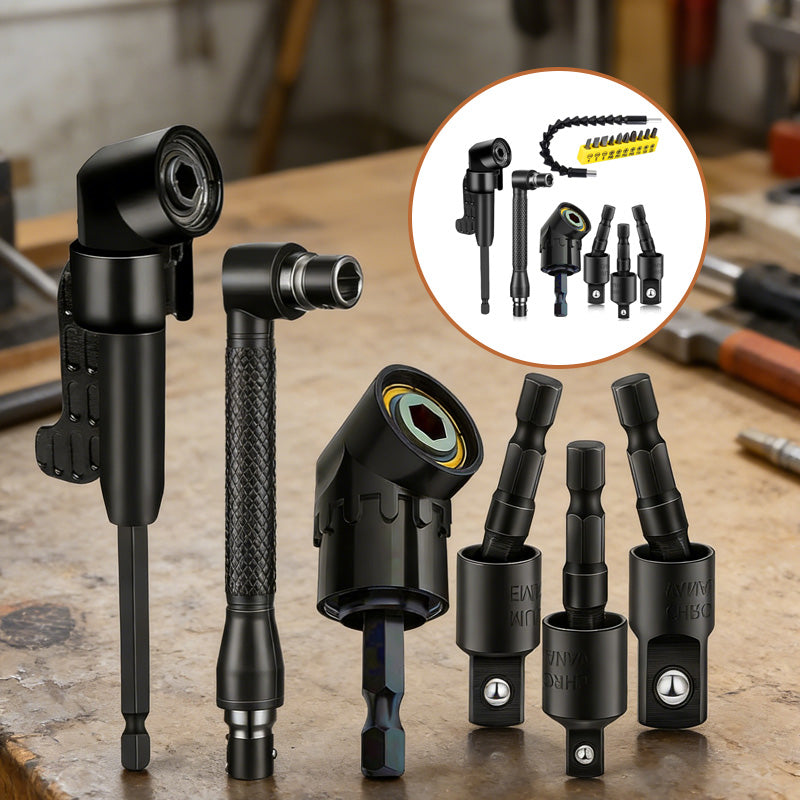 Saker® 17Pcs Flexible Right Angle Drill Attachment Set with Bendable ...