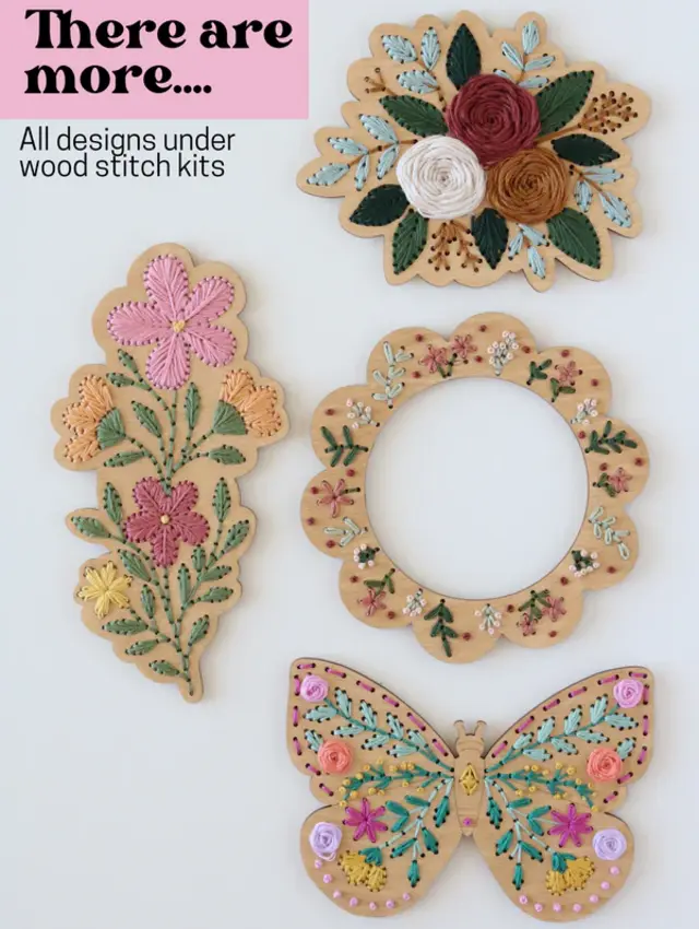 Wood Embroidery Stitch Kits