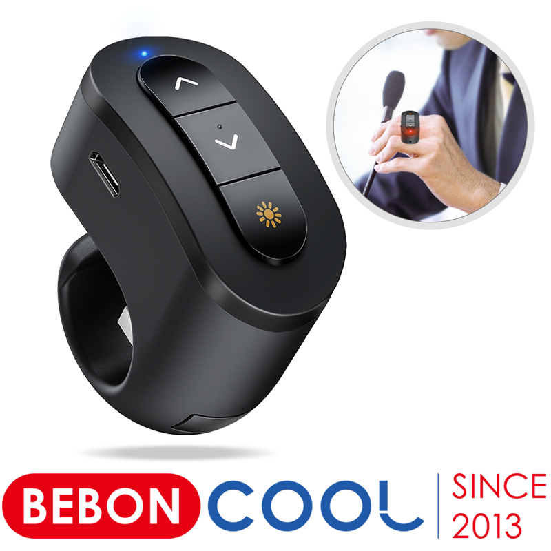 2.4GHz Wireless Presenter Rechargeable Finger Ring With Red Laser ...