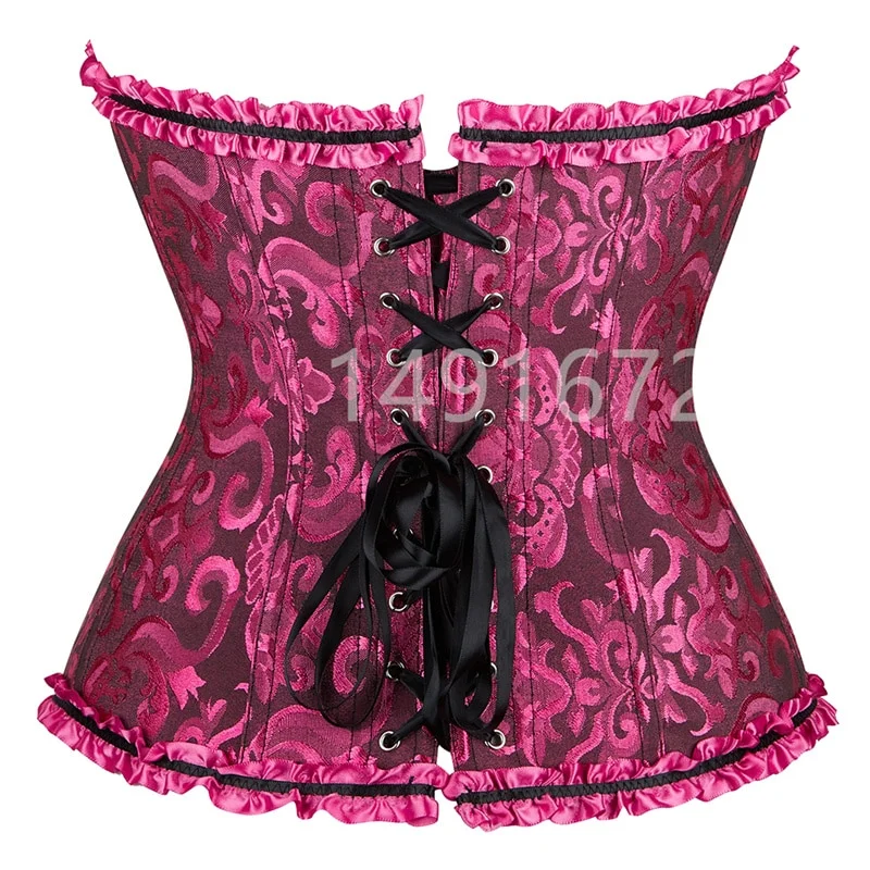 Uaang and Bustiers Top Sexy Women's Plus Size Overbust Corselet Floral ...