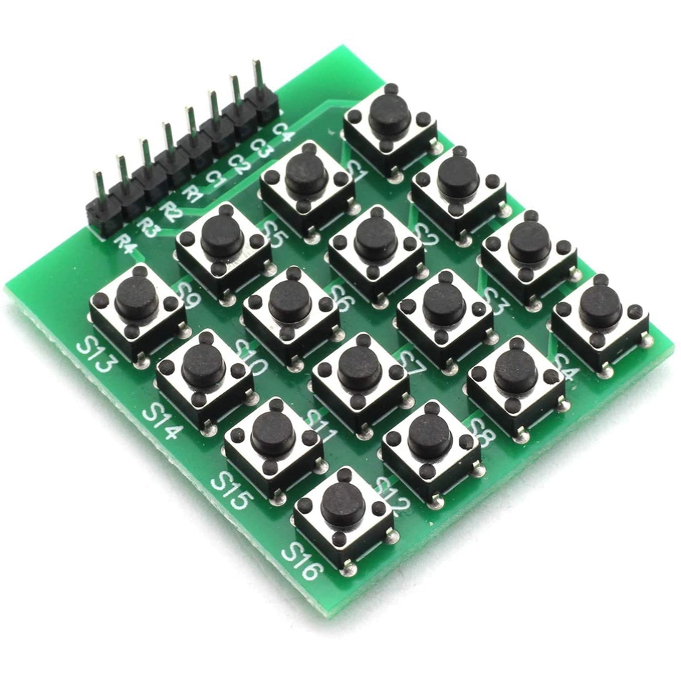 Microswitch Push Button 4X4 Keyboard 16 Keypad External Expansion Key ...
