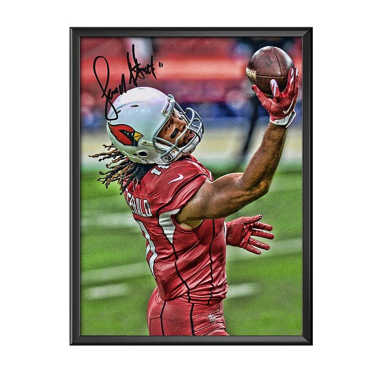 Larry Fitzgerald-Arizona Cardinals Poster Art Autographed