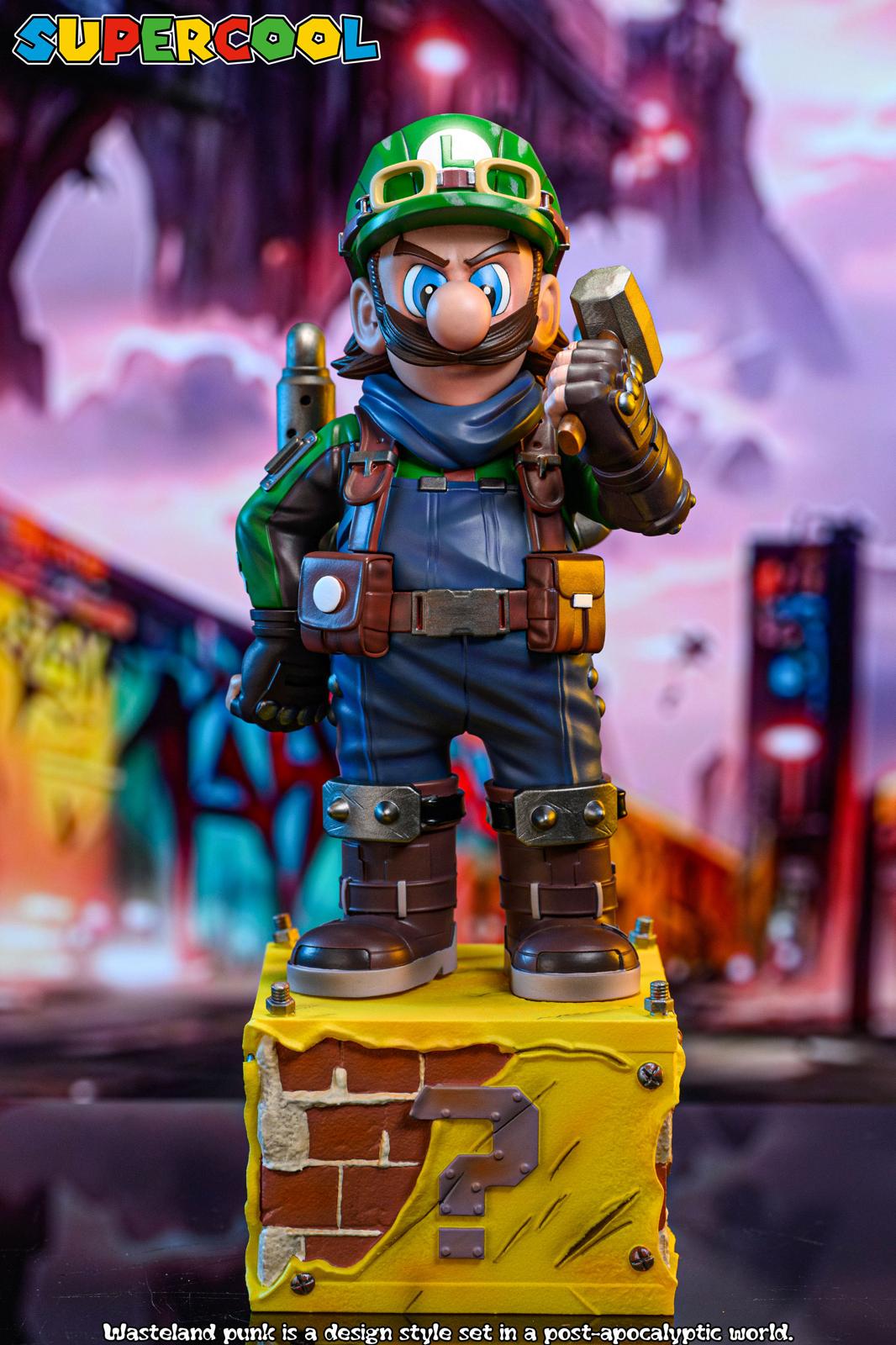 Dieselpunk Style Plumber Luigi - Super Mario Resin Statue - SUPERCOOL ...