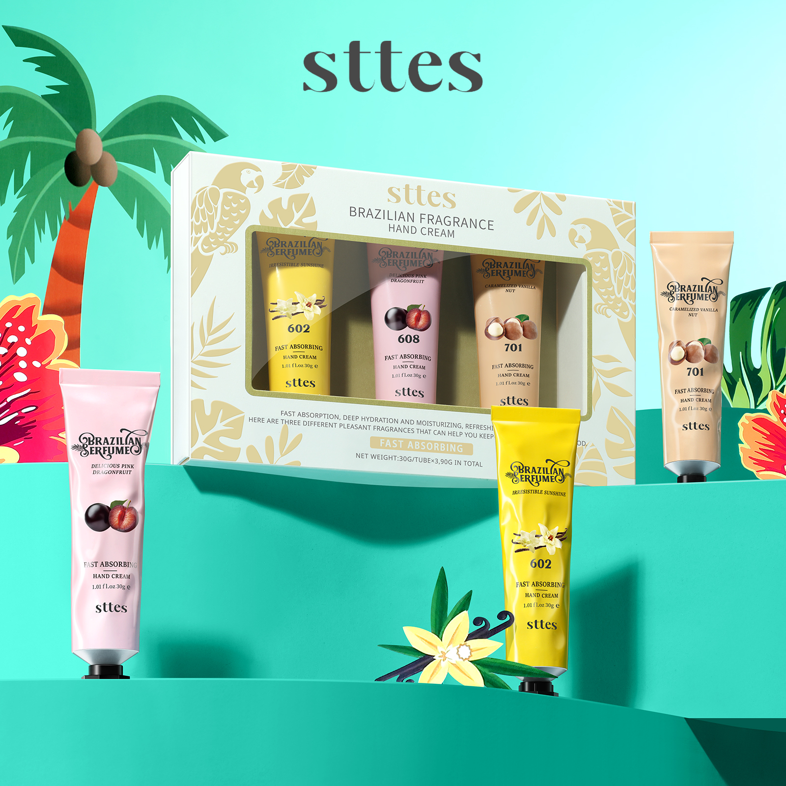 Sttes Perfume Hand Cream 602#608#701# (3.17 fl.oz / 90g) – Gourmand ...