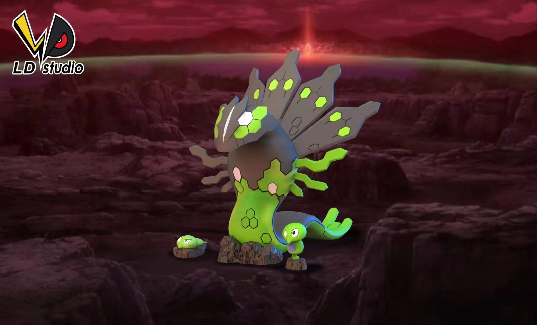 1/20 Scale World Zukan 50% Forme Zygarde - Pokemon Resin Statue - LD Studio