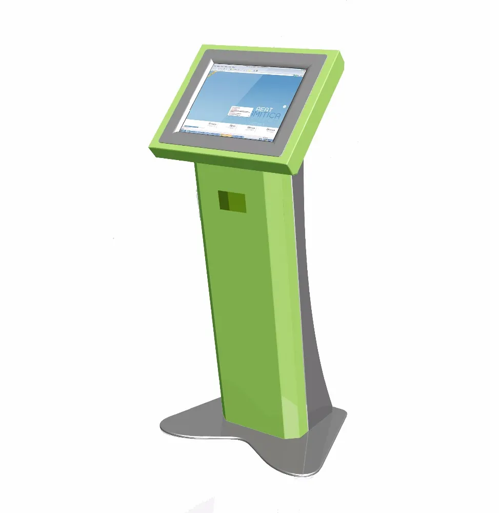 RFID Dual screen kiosk with smart hopper atm pinpad kiosk design