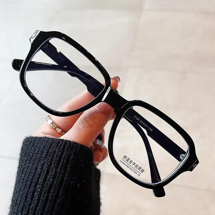 New Style Men's Glasses Square Shape Blue Light Blocking Glasses for ...