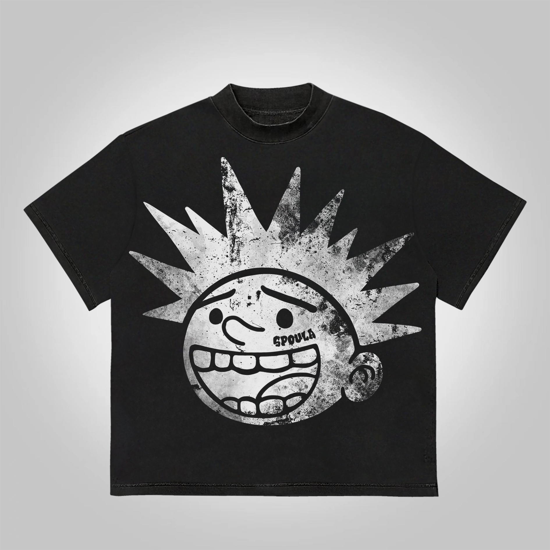Sopula Explosive Mood Face Cartoon Graphics Cotton T-Shirt - SOPULA