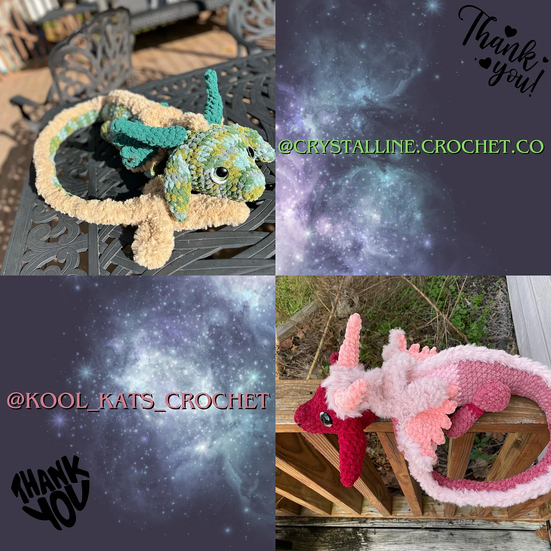 DIY Crochet Cute Dragon Pattern