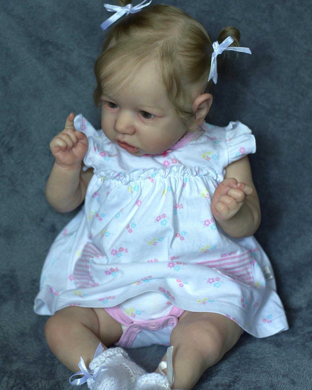 12'' Beautiful Handmade Open Mouth Silicone Reborn Baby Dolls Girl ...