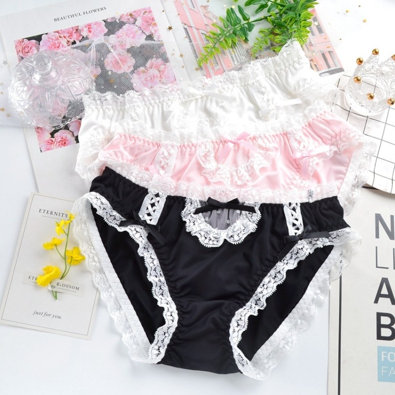 Uaang Silk Japanese Style Cute Lovely Sweety Sexy Lace Underwear Lolita ...