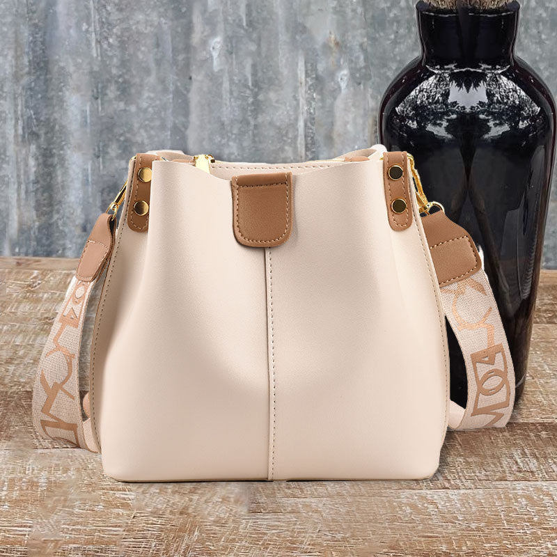 Fashion Texture Messenger Bucket Bag