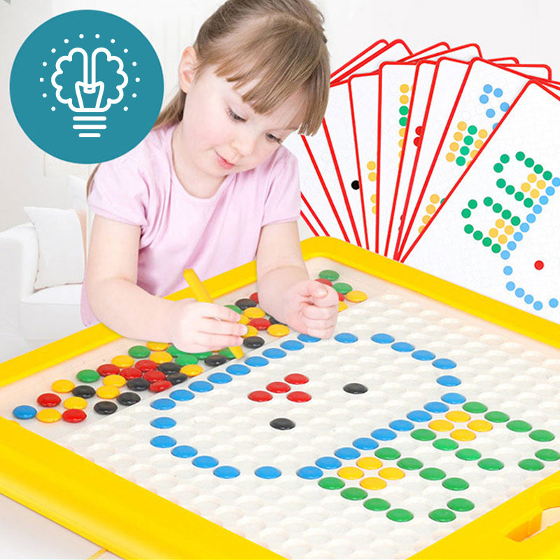 Large Magnetic Drawing Pad for Kids Montessori Magnetic Dots Board