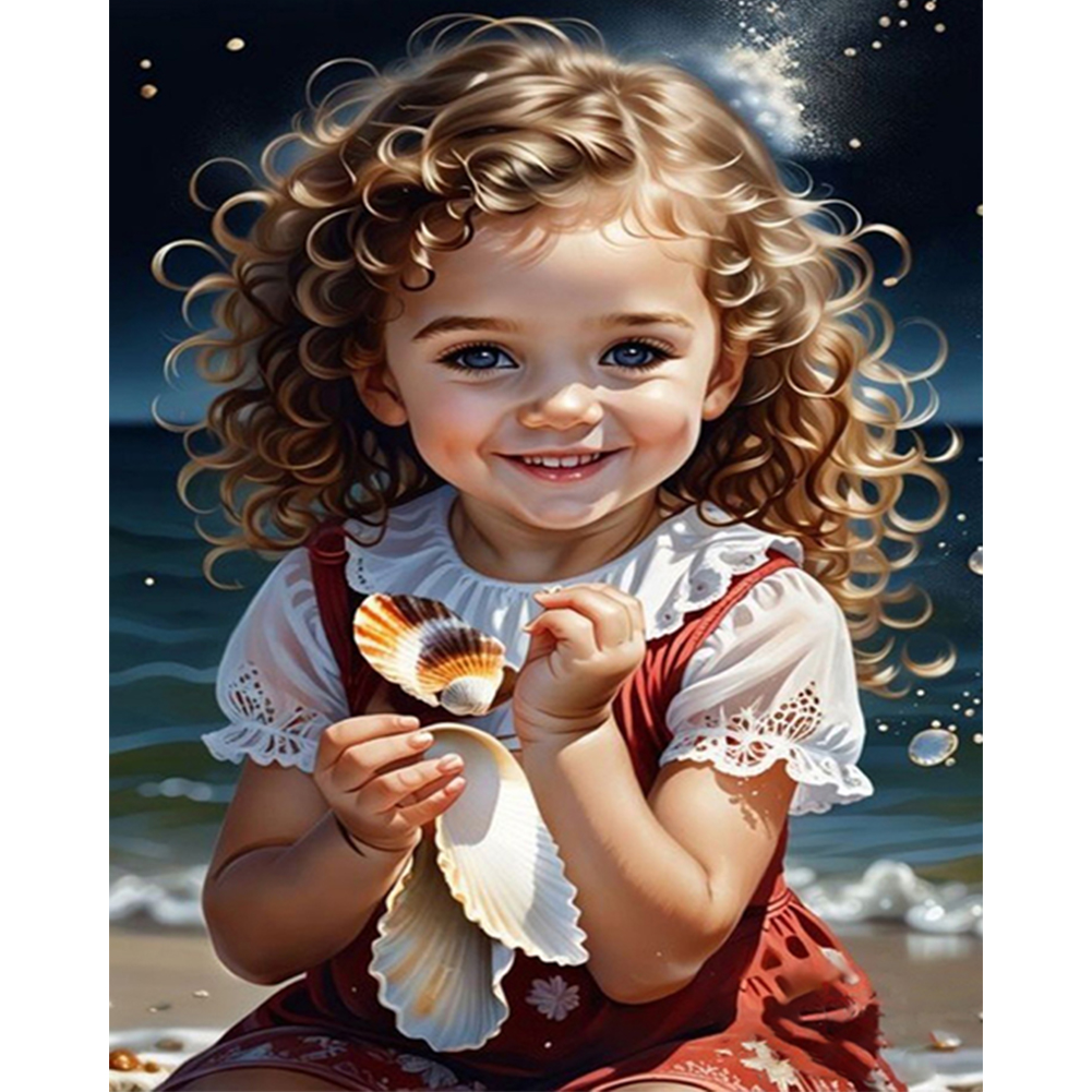 Little Girl-Paint by Numbers Acrylic Painting 40*50CM