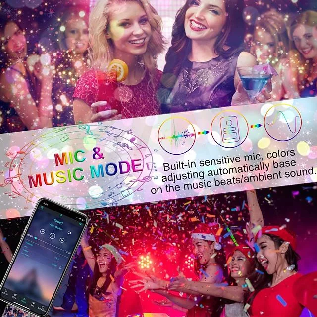 20M LED Strip Lights RGB LED Light Strip Music Sync 1200LEDs LED Strip ...