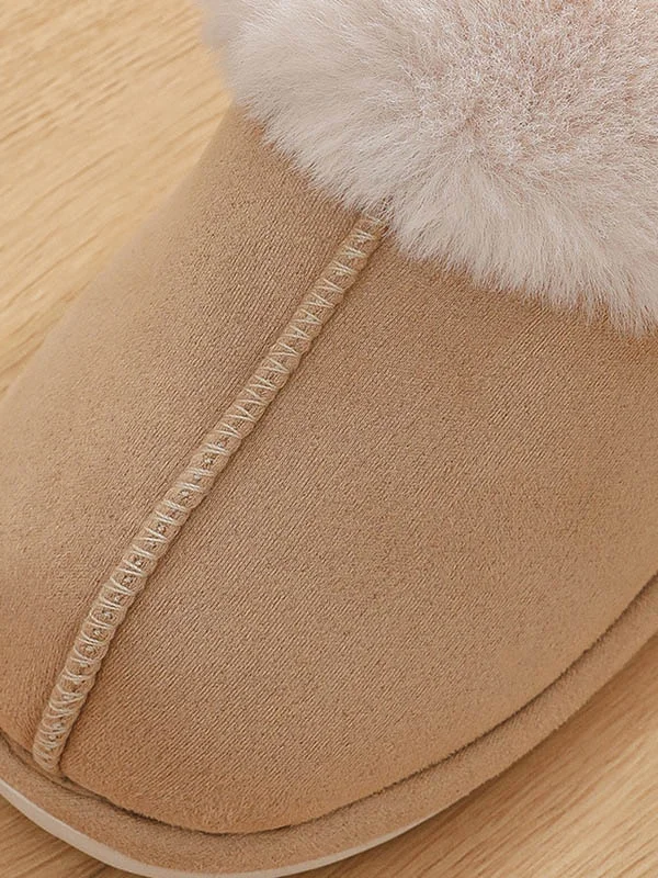 Round-Toe Split-Joint Slippers
